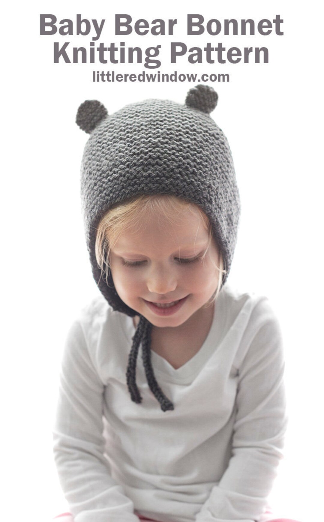 Baby Bear Bonnet KNITTING PATTERN With Ears / Bear Bonnet Pattern ...