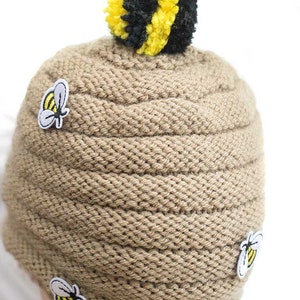 Beehive Hat KNITTING PATTERN / Bee Knitting Pattern / Beehive Knitting ...