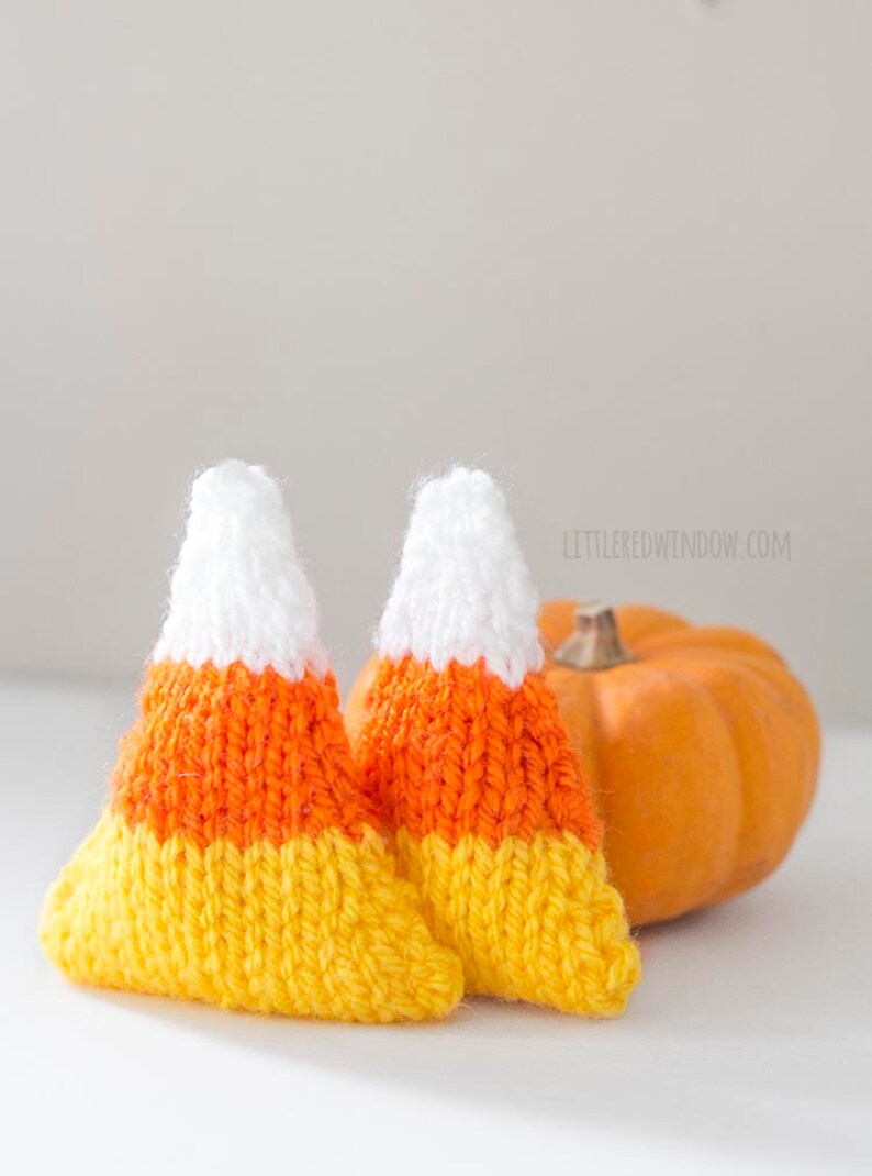 Candy Corn Handwarmer KNITTING PATTERN / Knit Candy Corn - Etsy