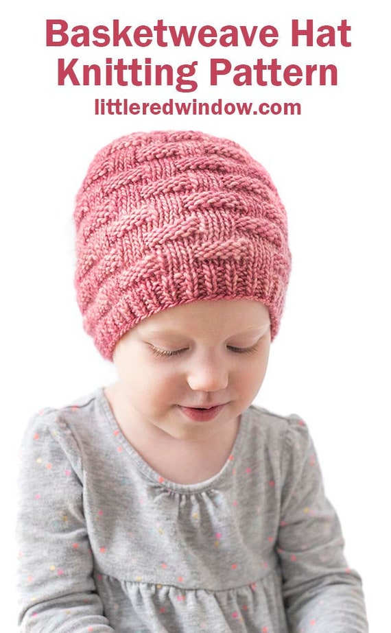 Simple Basketweave Hat KNITTING PATTERN / Textured Baby Hat / - Etsy
