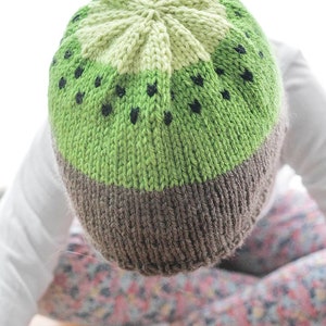 Kiwi Hat KNITTING PATTERN / Knit Kiwi Hat Pattern / Summer Knit Hat ...
