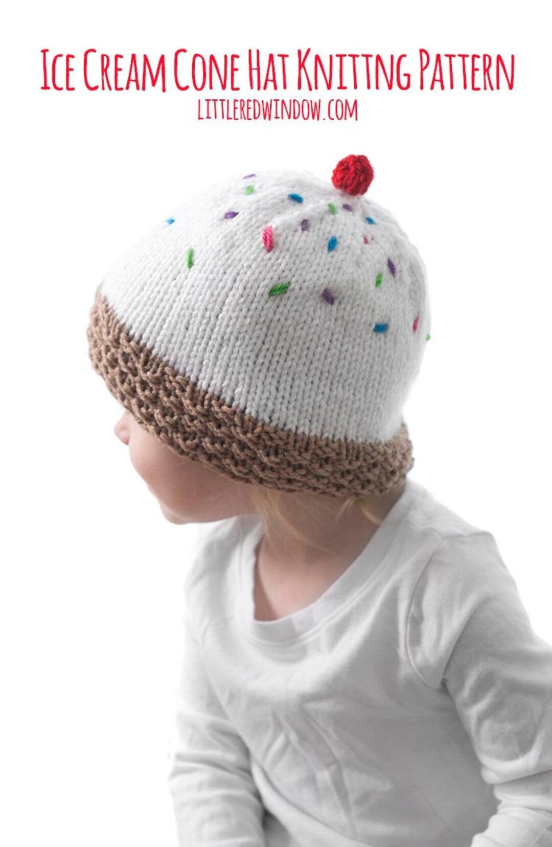 Ice Cream Cone Hat KNITTING PATTERN // Ice Cream Hat Pattern // Ice ...