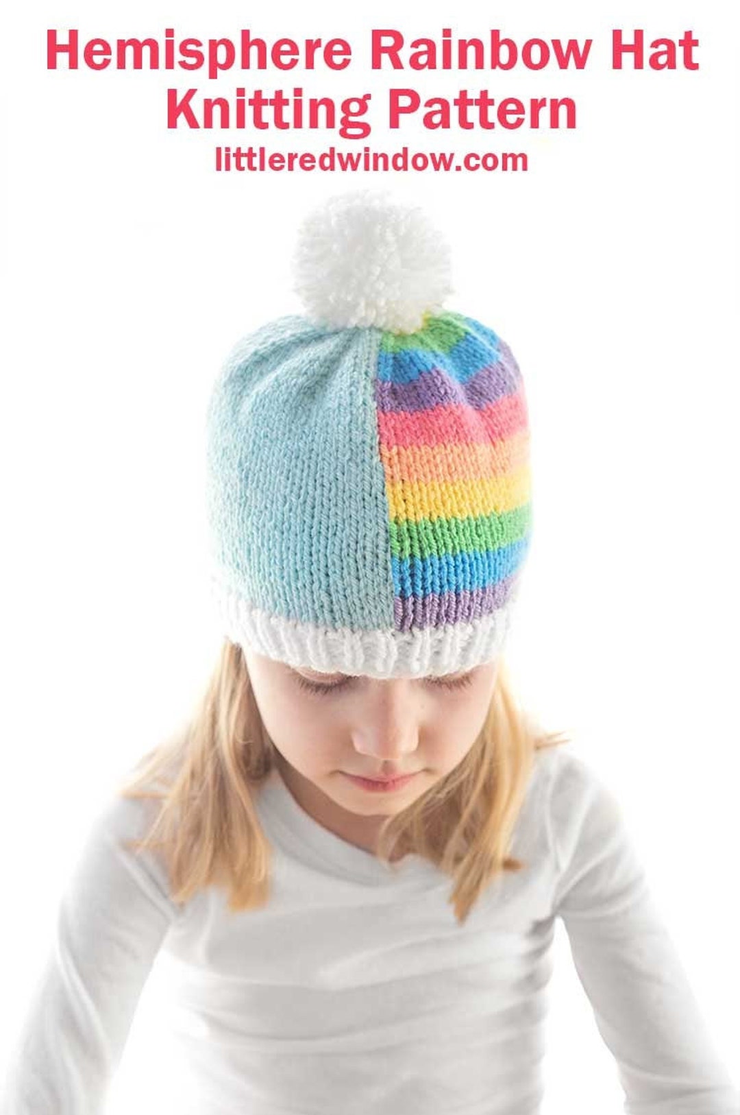 Hemisphere Rainbow Hat KNITTING PATTERN / Easy Beanie Pattern / Rainbow Baby Knitting Pattern ...