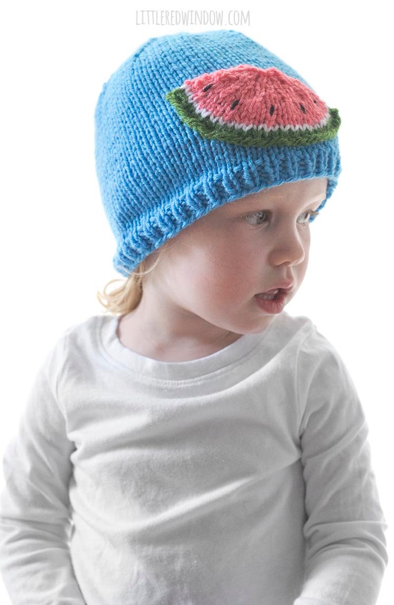 Watermelon Slice Hat KNITTING PATTERN // Watermelon Hat | Etsy