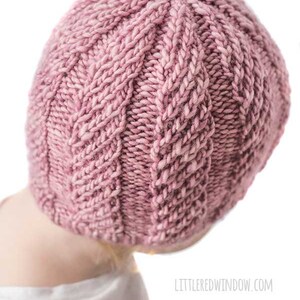 Twisted Rib Hat KNITTING PATTERN / Ribbed Hat Pattern / Ribbed Baby Hat ...
