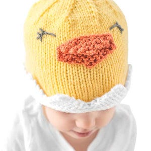 Baby Chick Hat KNITTING PATTERN / Baby Chicken Hat / Easter Chick ...
