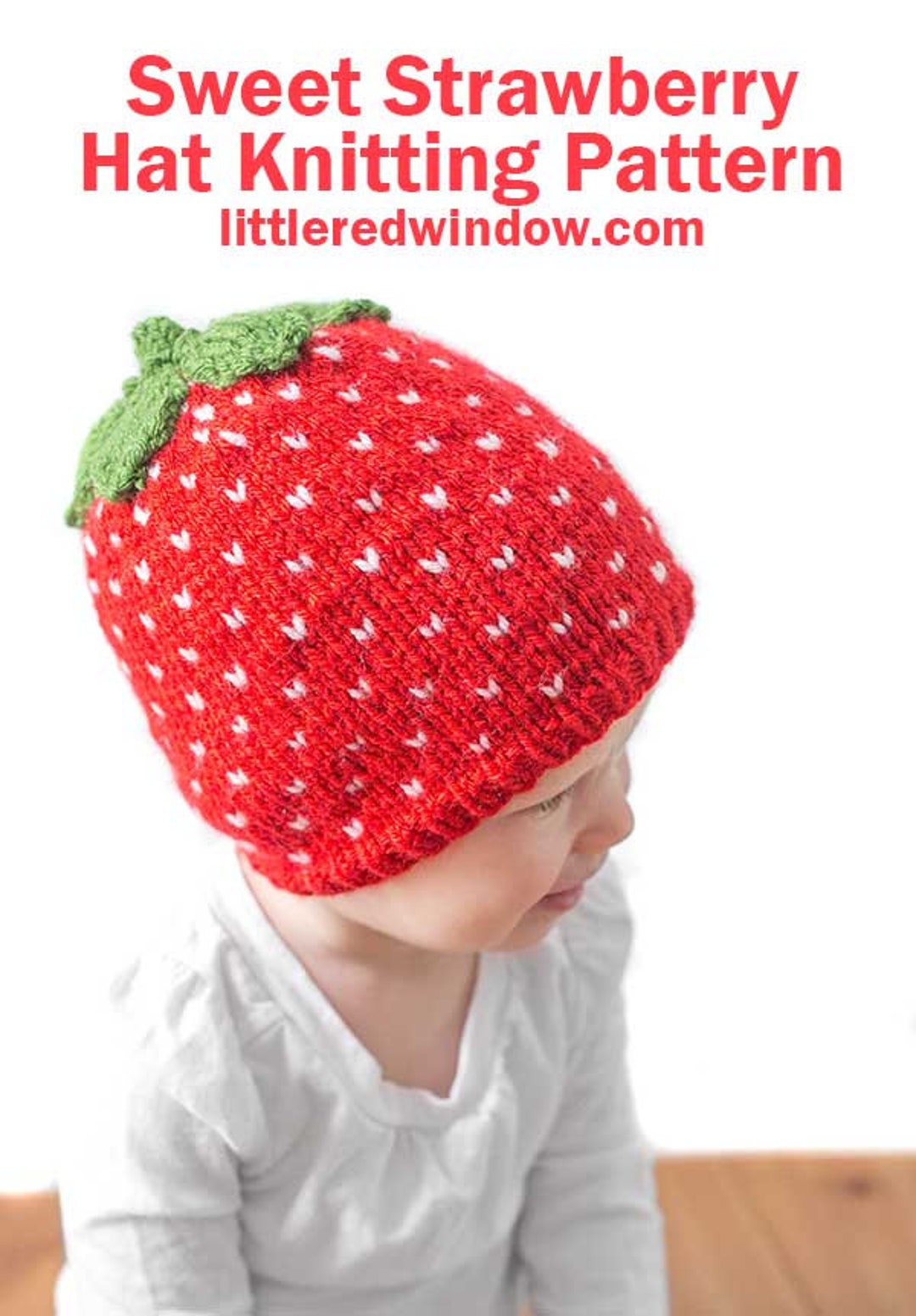 Strawberry Hat KNITTING PATTERN / Strawberry Hat Pattern / Knit ...