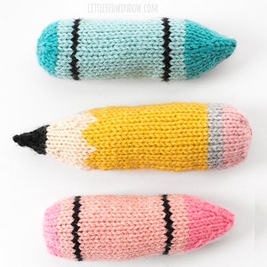 Pencil and Crayon KNITTING PATTERN / Crayon Pattern / Pencil Pattern ...