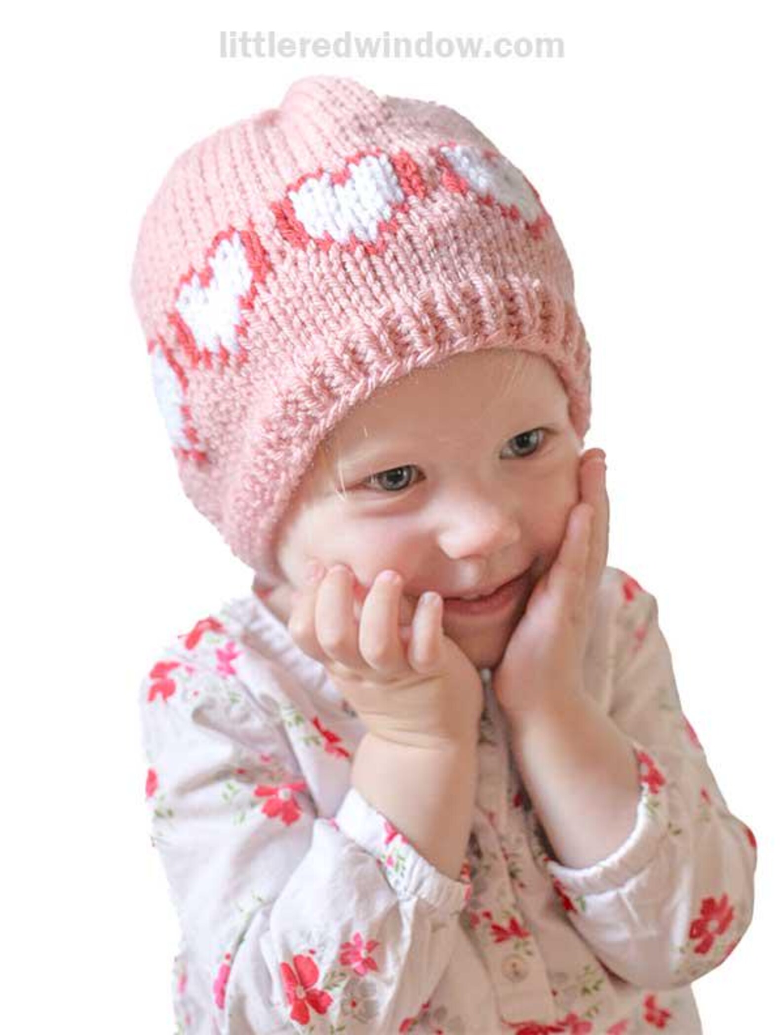 Two Color Heart Hat KNITTING PATTERN / Baby Heart Hat / Baby Hat With ...
