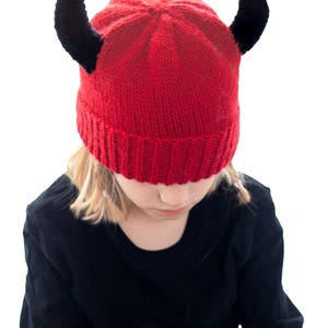 Devil Hat KNITTING PATTERN / Devil Hat Pattern / Knit Devil Hat / Devil ...