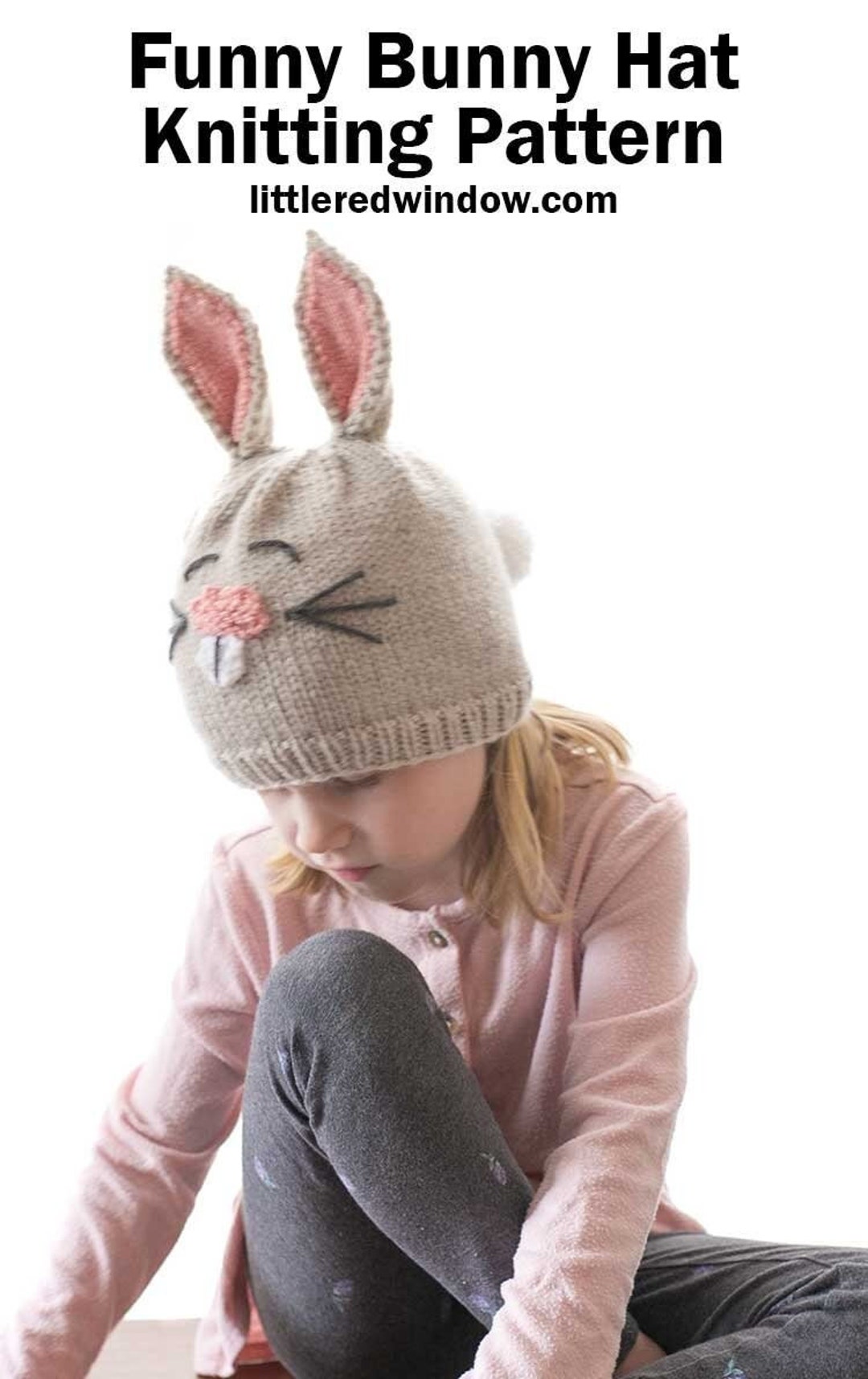 Funny Bunny Hat KNITTING PATTERN / Bunny Hat Pattern / Bunny Ears Hat ...