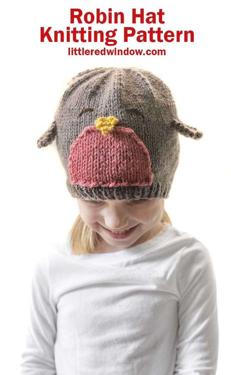 Baby Robin Hat KNITTING PATTERN / Robin Redbreast Pattern / | Etsy