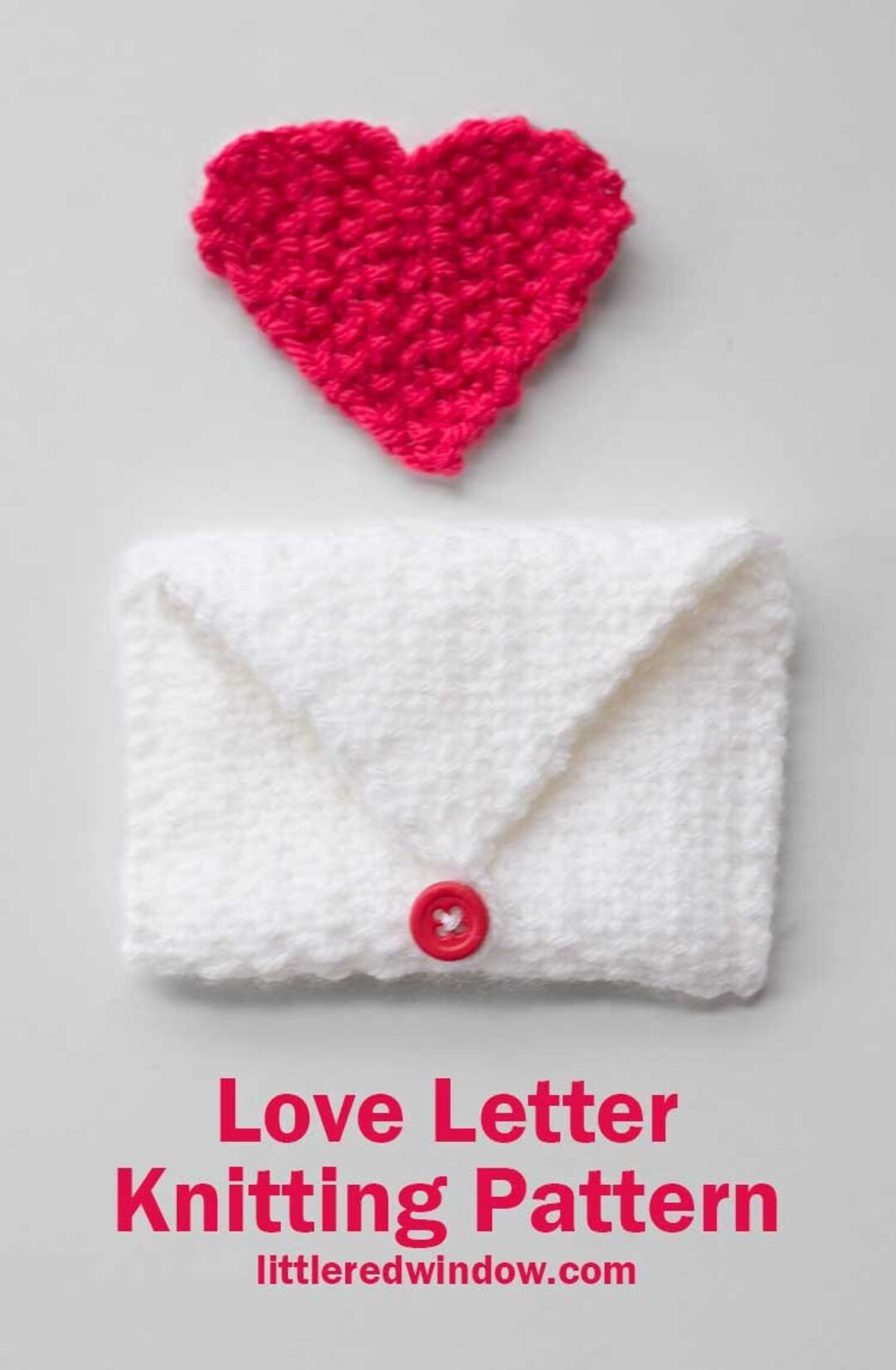 Love Letter KNITTING PATTERN / Knit Heart Shape Pattern / Knit Envelope ...