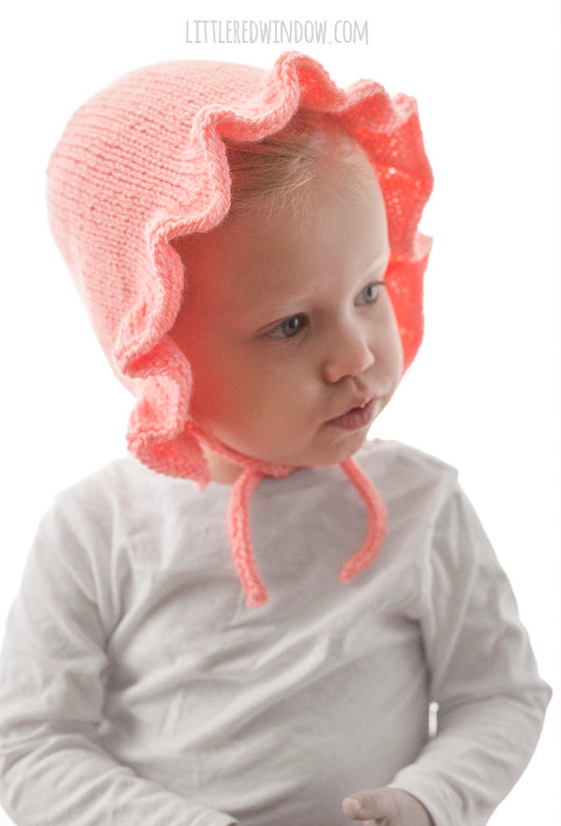 Baby Ruffle Bonnet KNITTING PATTERN // Ruffle Pattern // Knit - Etsy Sweden