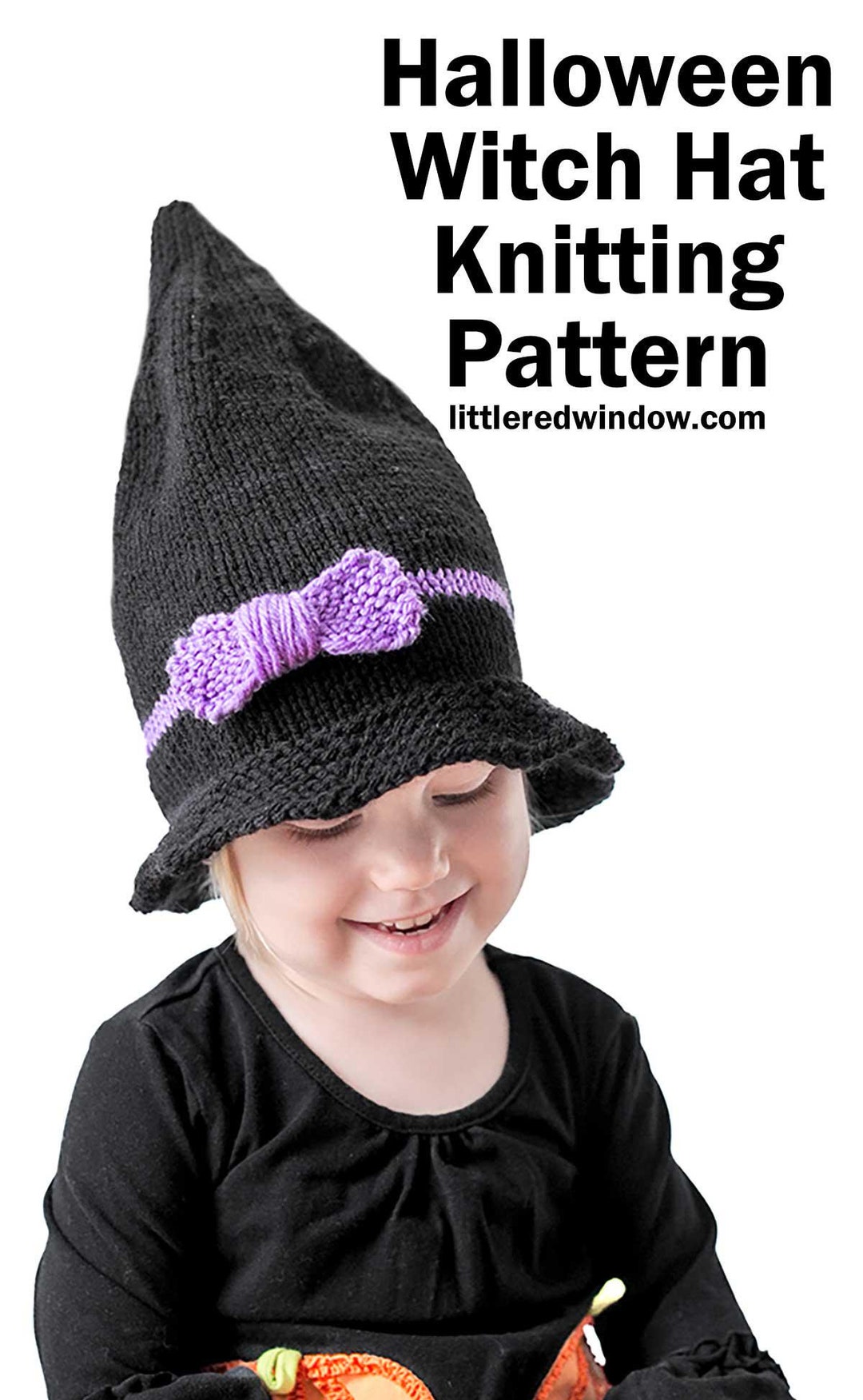 Little Witch Hat KNITTING PATTERN / Witch Hat Pattern / Knit Witch Hat ...