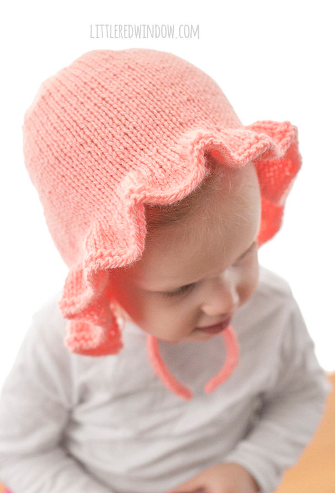 Baby Ruffle Bonnet KNITTING PATTERN // Ruffle Pattern // Knit Baby ...