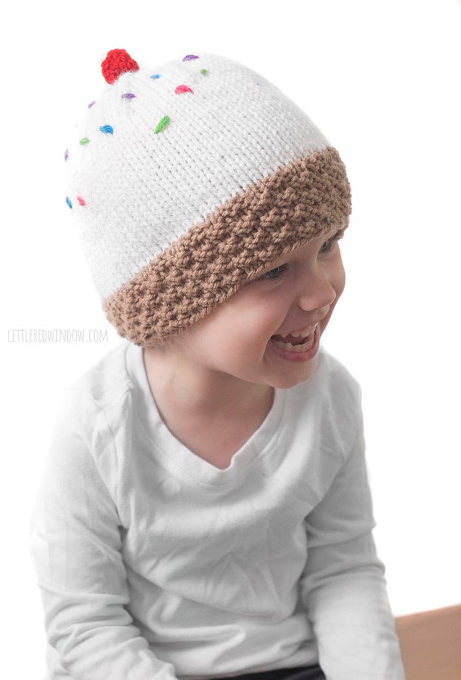 Ice Cream Cone Hat KNITTING PATTERN // Ice Cream Hat Pattern | Etsy