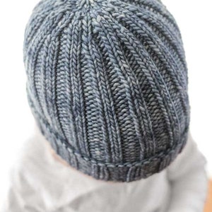 Easy Ribbed Hat KNITTING PATTERN / Ribbed Hat Pattern / Ribbed Baby Hat ...