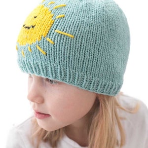 Sunshine Hat KNITTING PATTERN / Knit Sun Hat Pattern / Smiling Sun Hat ...