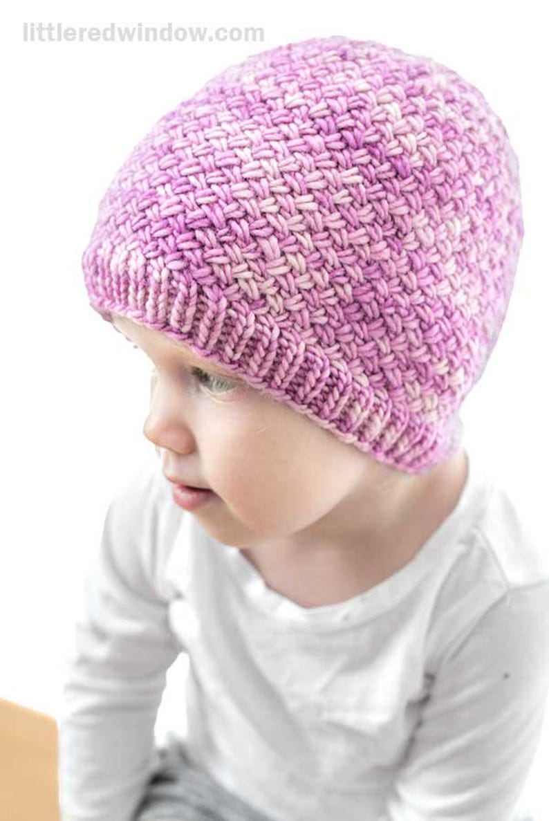 Tiny Basketweave Hat KNITTING PATTERN / Textured Baby Hat / Basketweave ...