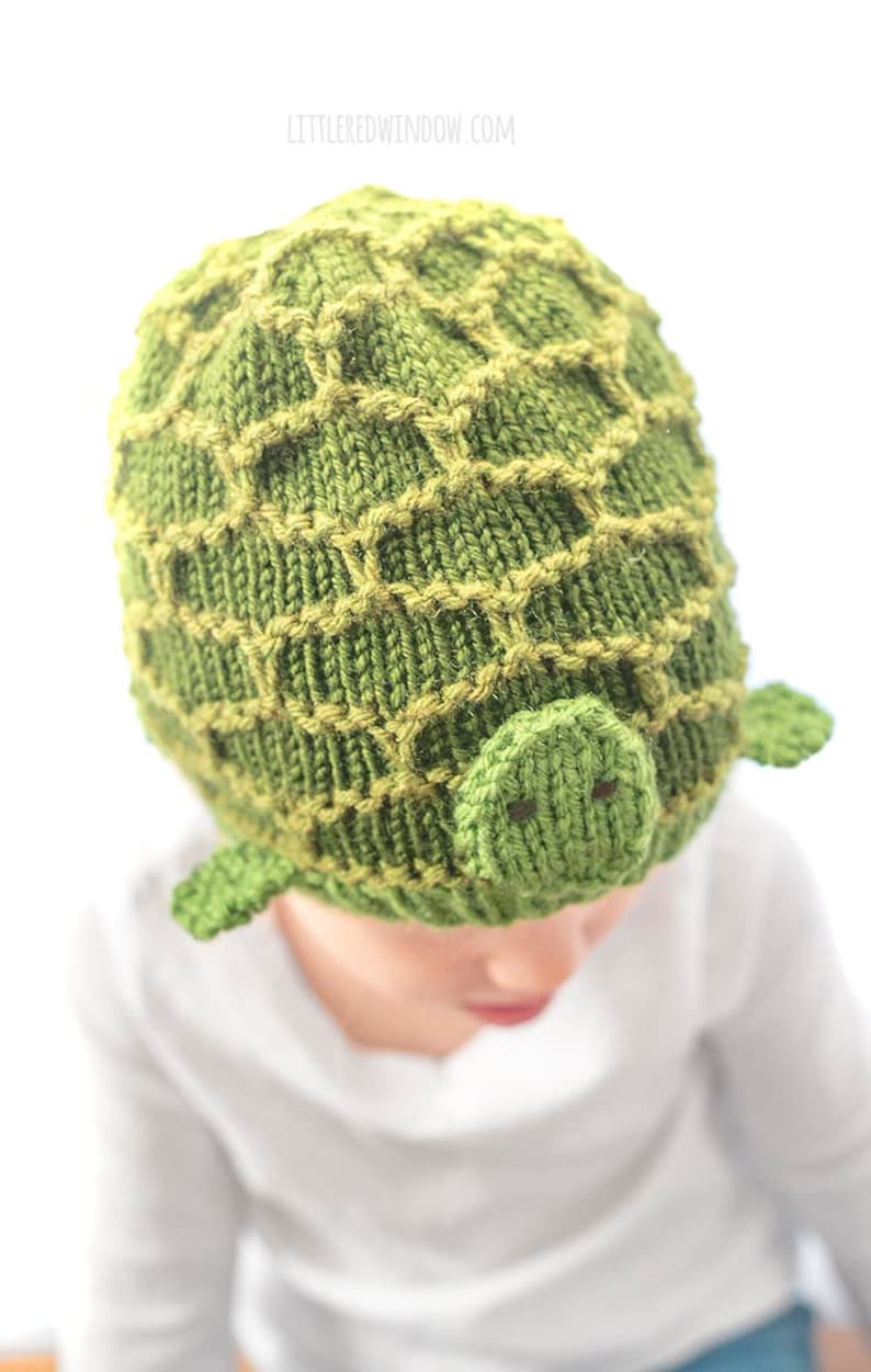 Turtle Hat KNITTING PATTERN for Babies and Toddlers / Turtle - Etsy
