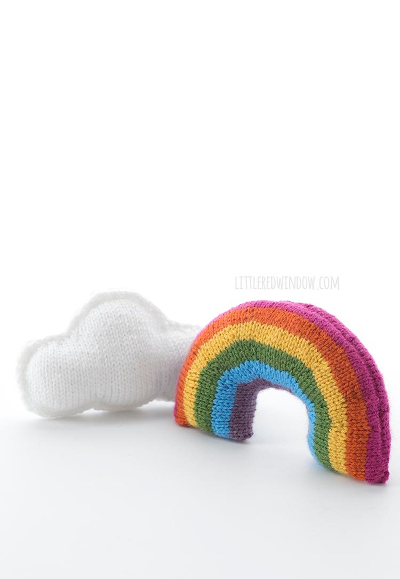 Cloud & Rainbow KNITTING PATTERNS / Knit Rainbow Pattern / - Etsy