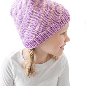 Twist Stocking Cap KNITTING PATTERN / Stocking Cap Pattern / Pom Pom ...