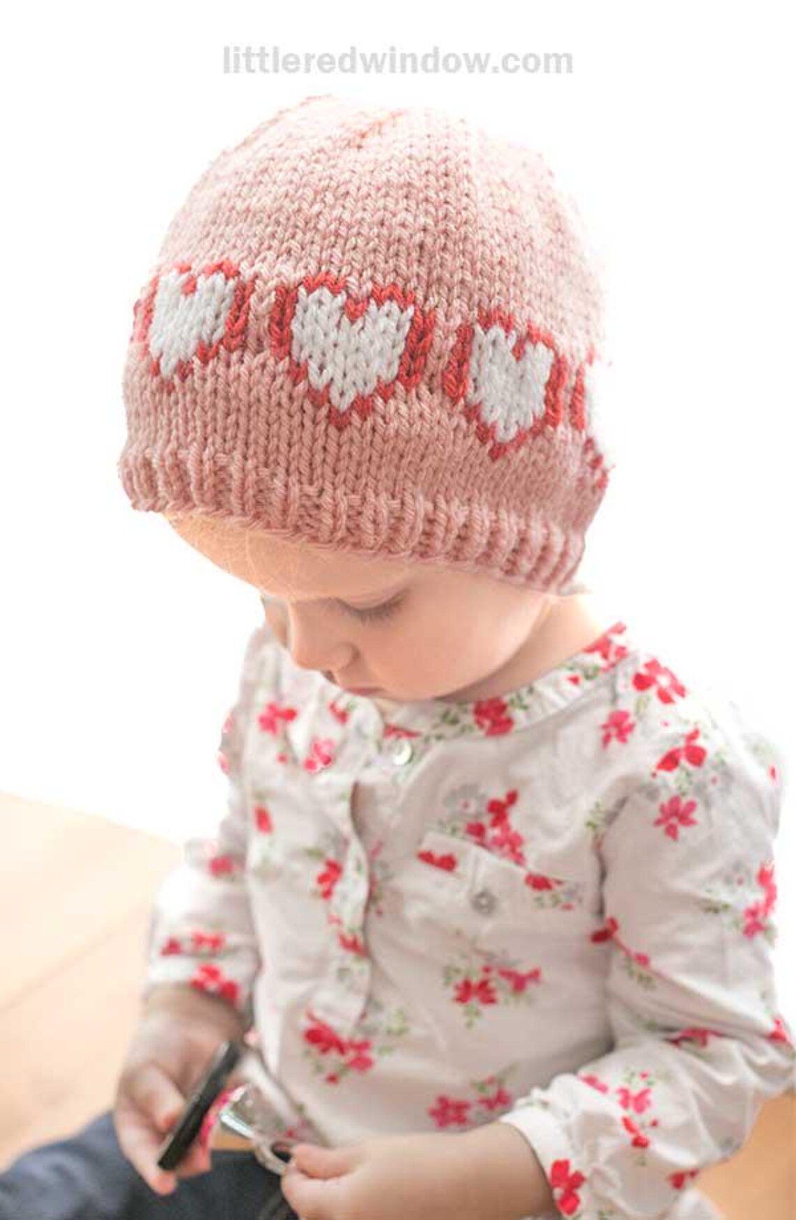 Two Color Heart Hat KNITTING PATTERN / Baby Heart Hat / Baby Hat With ...