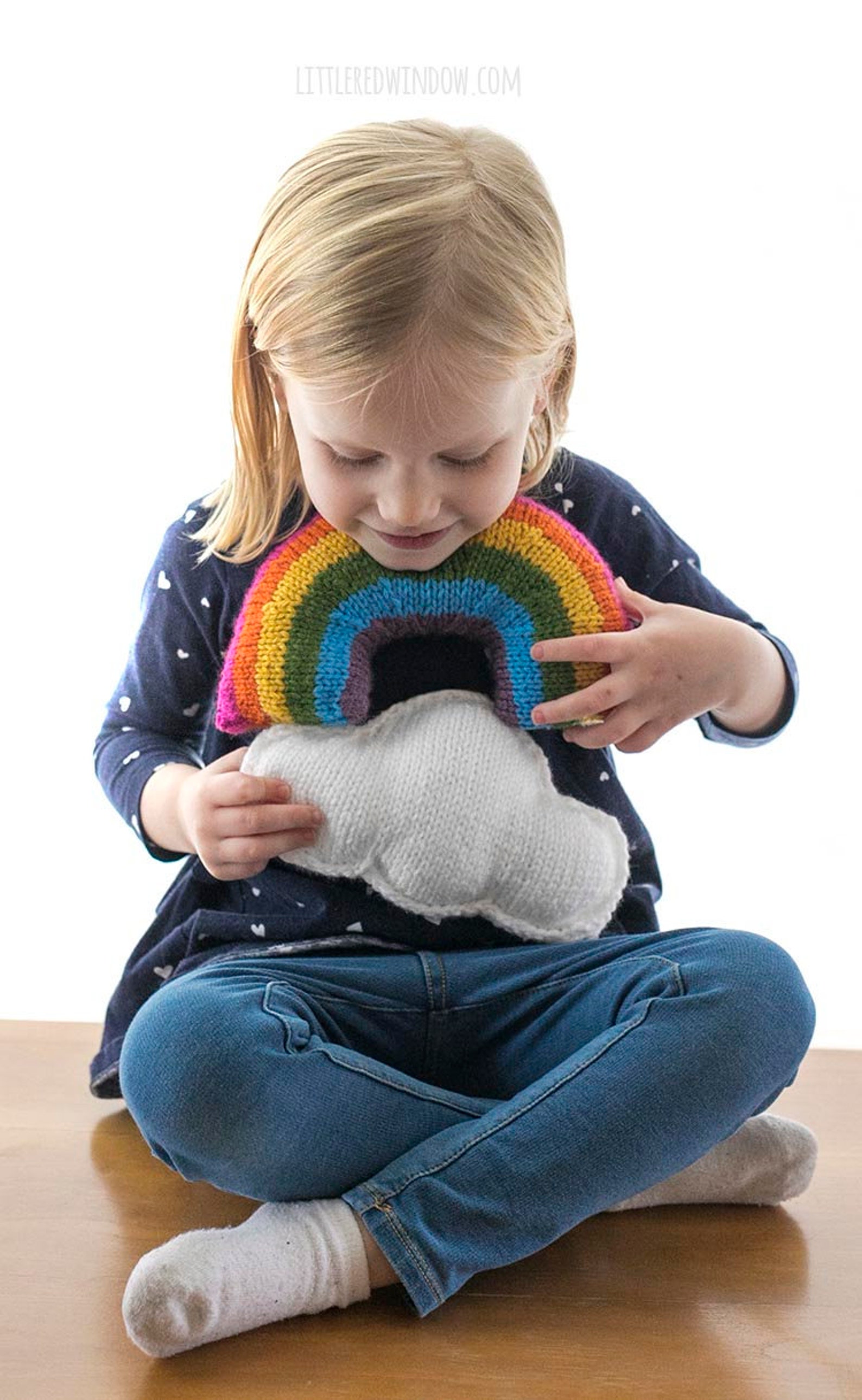 Cloud & Rainbow KNITTING PATTERNS / Knit Rainbow Pattern / - Etsy