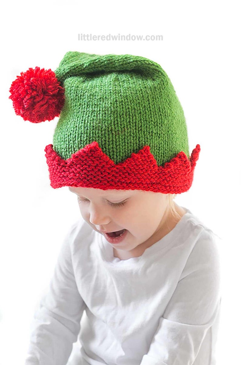 Christmas Elf Hat KNITTING PATTERN / Elf Hat Pattern / Knit Elf Hat ...