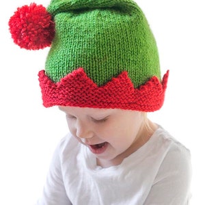 Christmas Elf Hat KNITTING PATTERN / Baby Elf Hat Pattern / Knit Elf ...