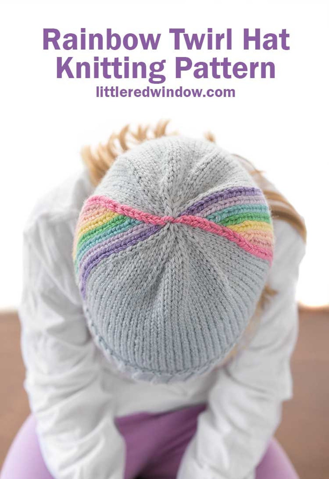 Rainbow Twirl Hat KNITTING PATTERN / Rainbow Pattern / Rainbow Hat ...