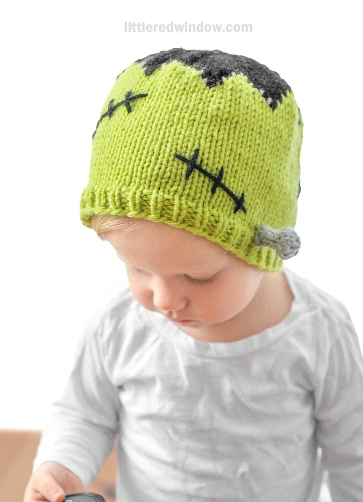 Frankenstein Hat KNITTING PATTERN / Monster Hat Pattern / Frankenstein ...