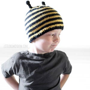 Baby Bee Hat KNITTING PATTERN / Bee Knitting Pattern / Baby Bumblebee ...