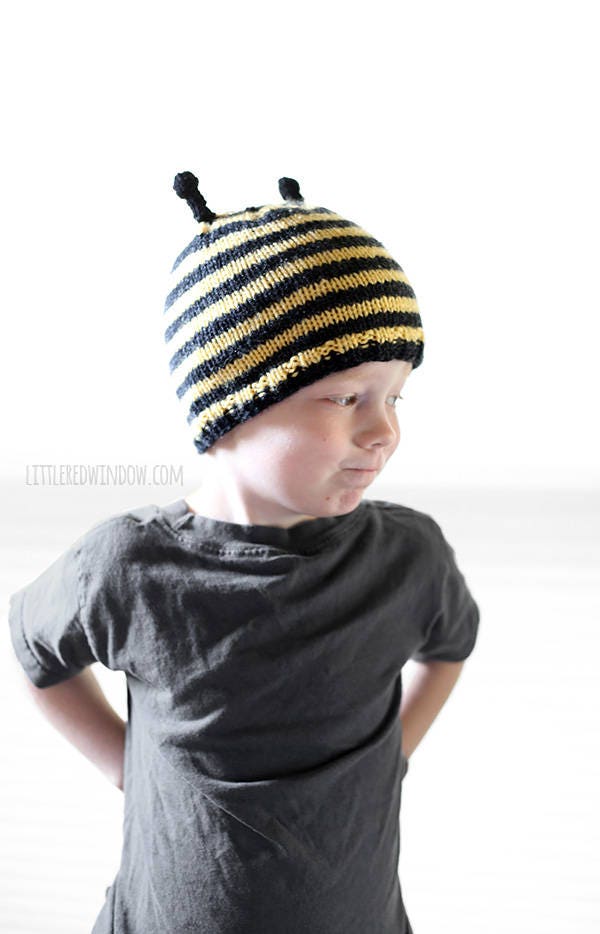 Baby Bee Hat KNITTING PATTERN / Bee Knitting Pattern / Baby Bumblebee ...