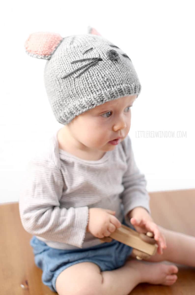 Baby Mouse Hat KNITTING PATTERN / Mouse Hat Newborn / Mouse - Etsy