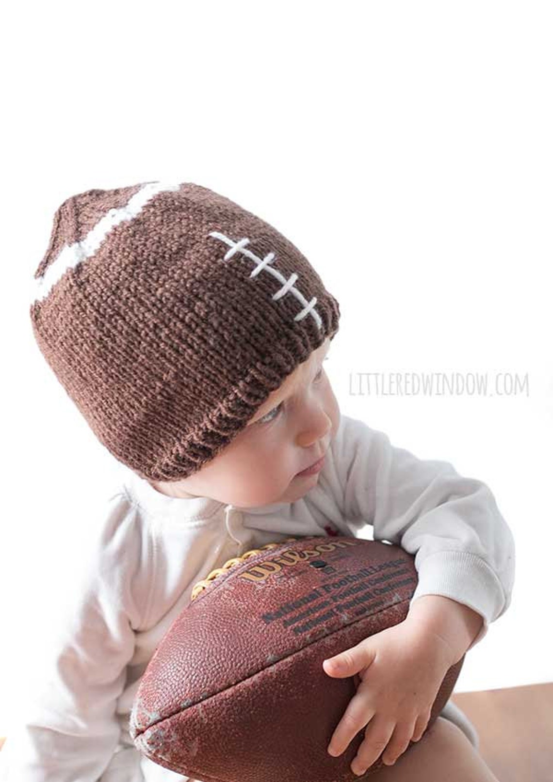 Football Hat KNITTING PATTERN / Knit Football Hat / Baby Football Gift ...