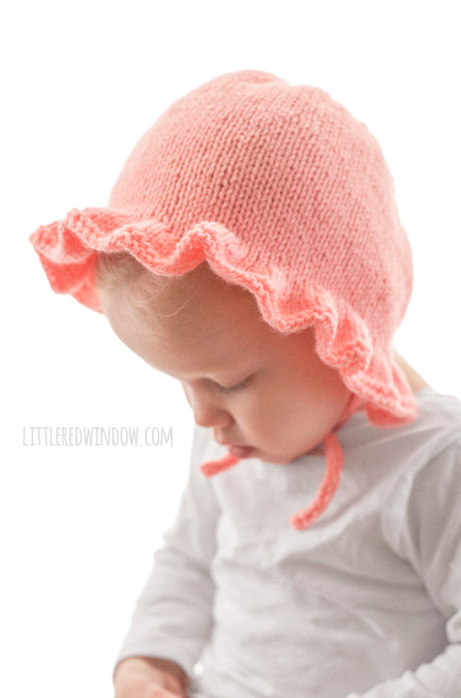 Baby Ruffle Bonnet KNITTING PATTERN // Ruffle Pattern // Knit Baby ...