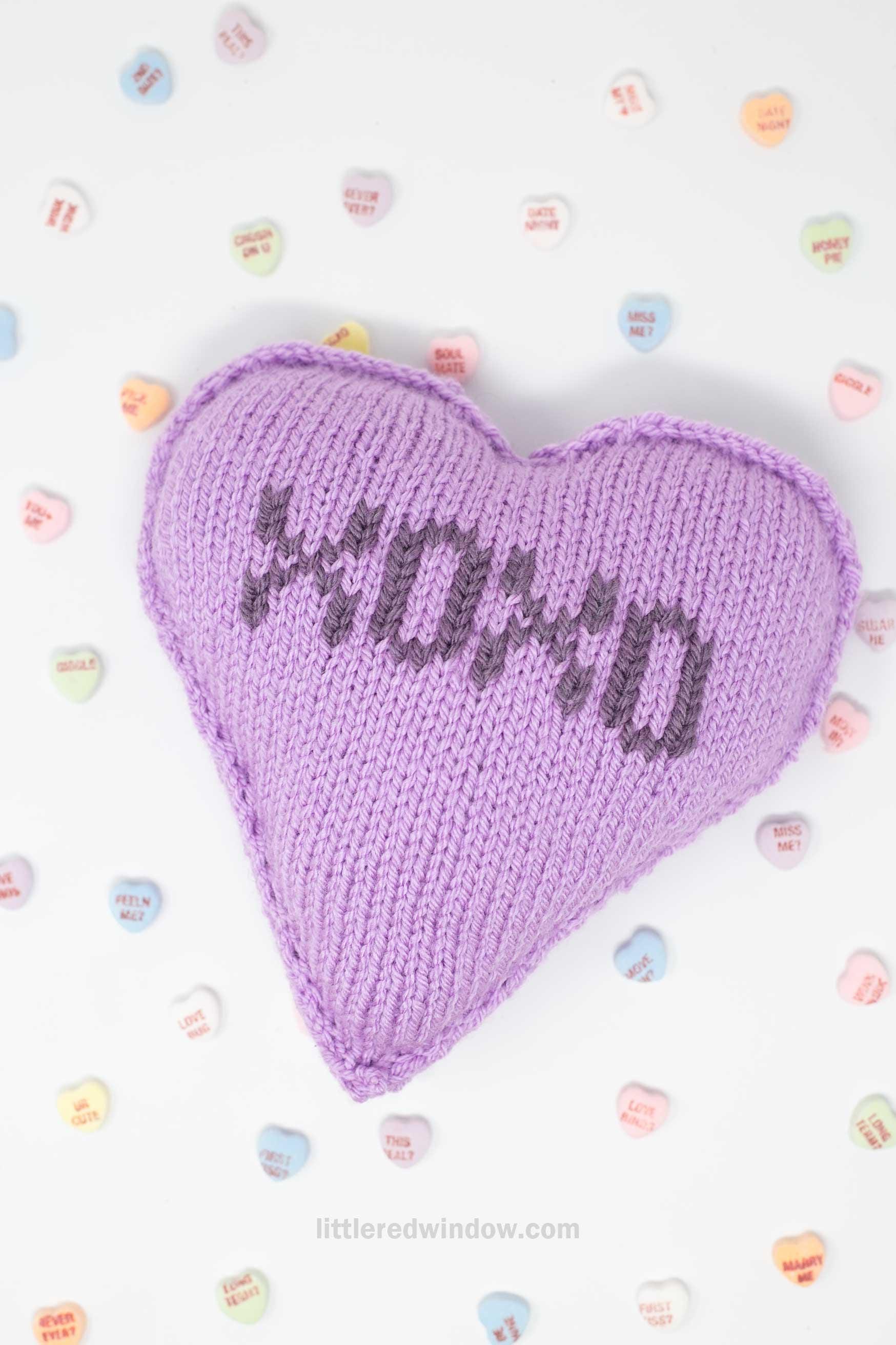 Conversation Hearts KNITTING PATTERN / Knit Heart Shape Pattern ...