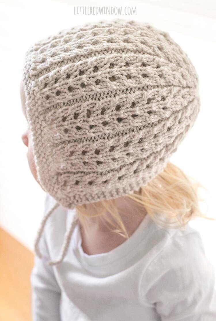 Flutter Lace Bonnet KNITTING PATTERN // Lace Baby Bonnet Pattern ...