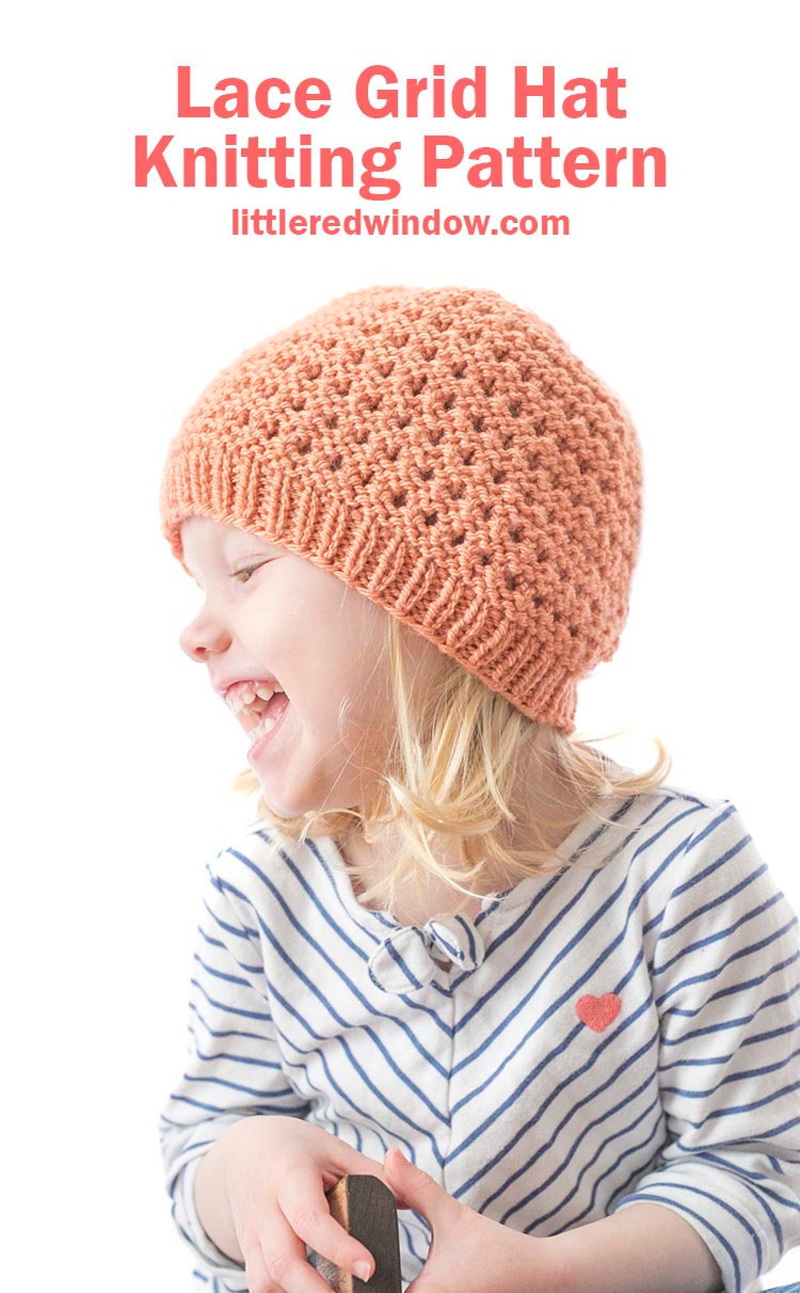 Lace Grid Hat KNITTING PATTERN / Easy Lace Hat Pattern / Lace Baby Hat ...