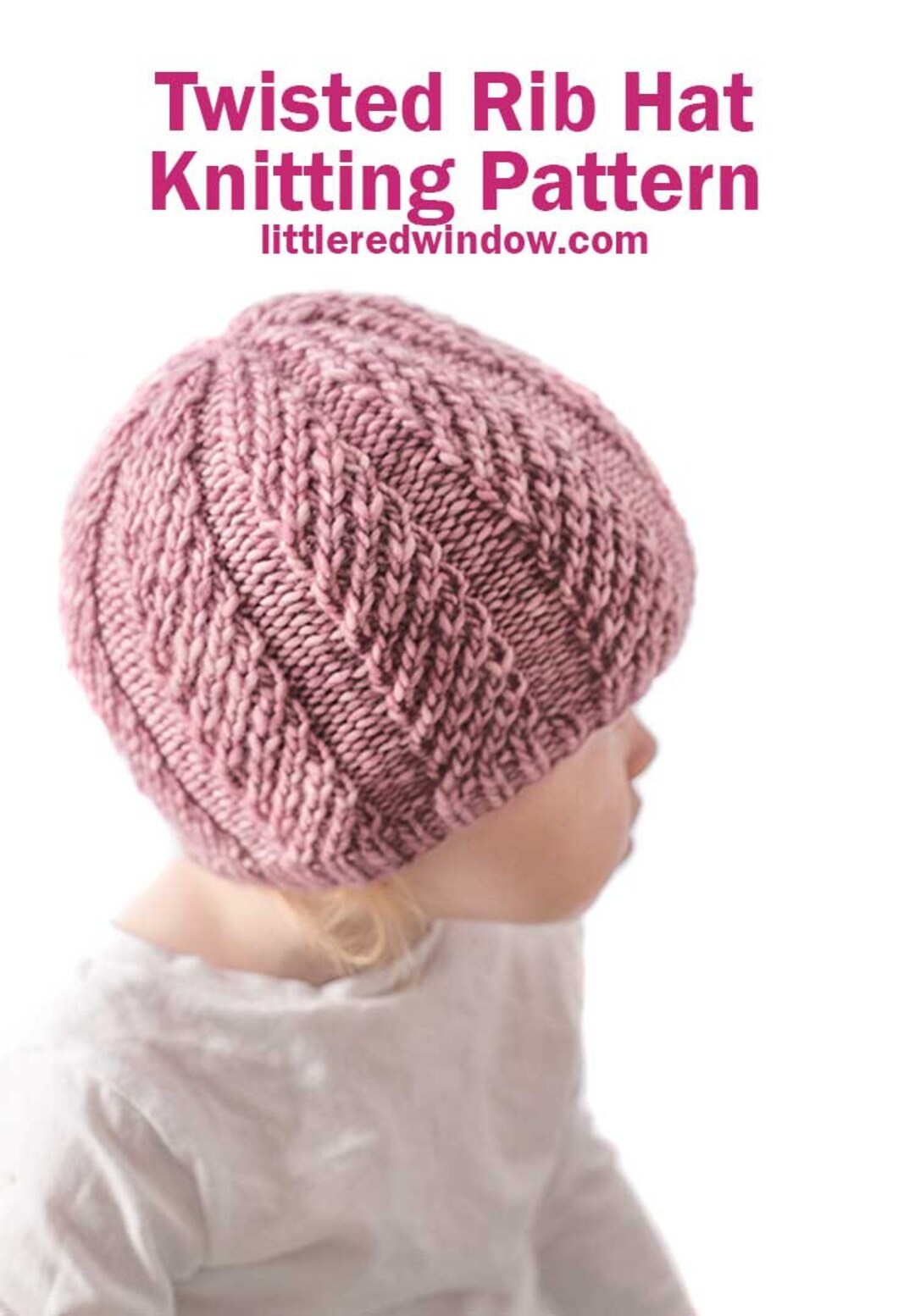 Twisted Rib Hat KNITTING PATTERN / Ribbed Hat Pattern / Ribbed Baby Hat ...