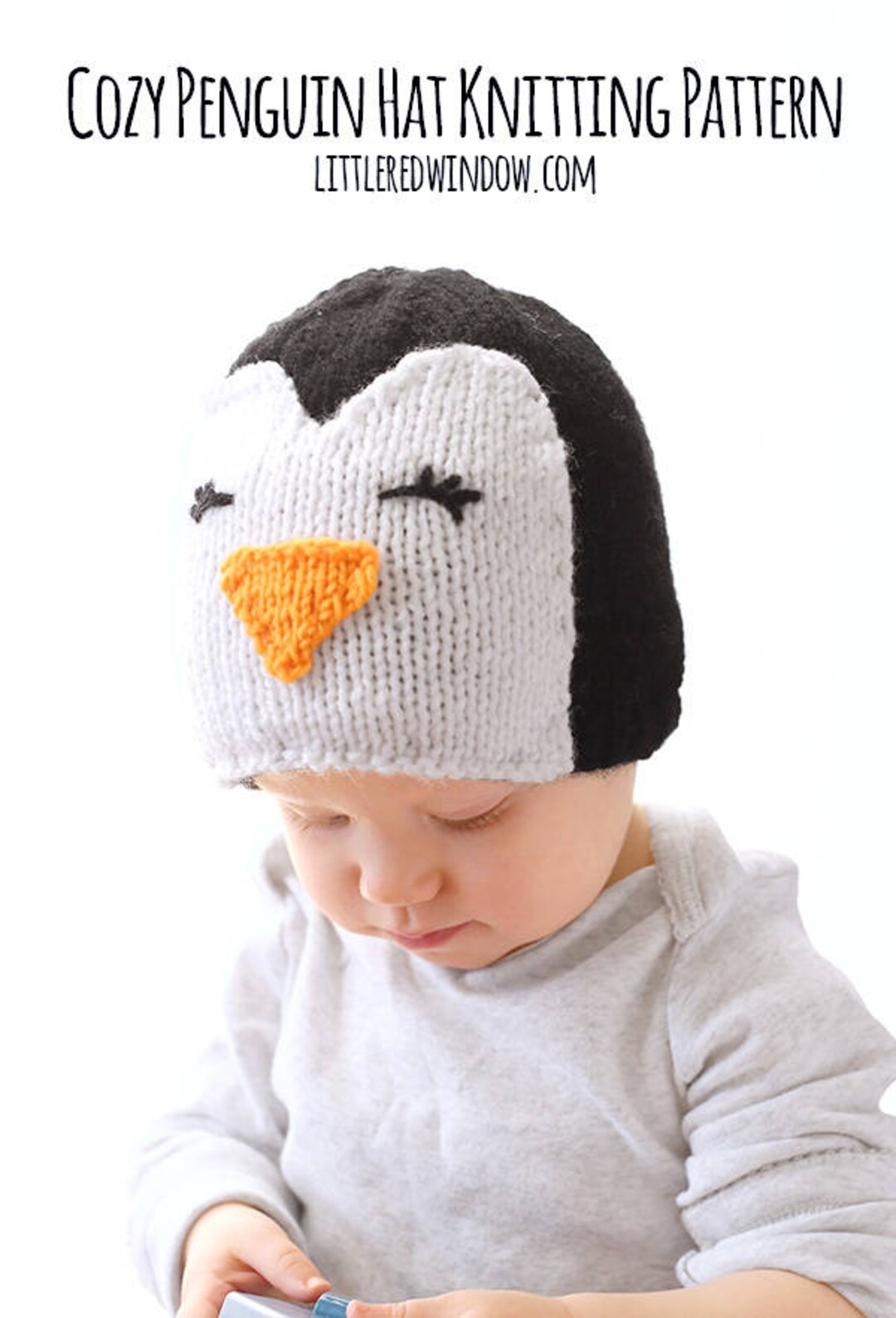Penguin Hat KNITTING PATTERN / Penguin Pattern / Penguin Baby Hat ...
