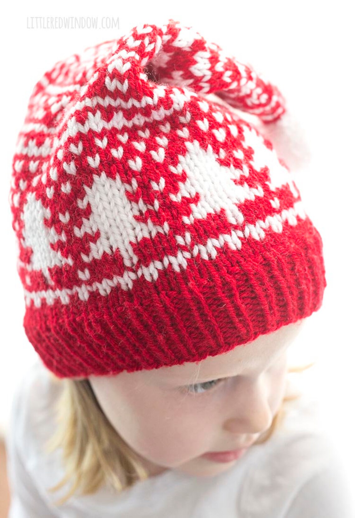 Wintry Fair Isle Stocking Cap KNITTING PATTERN / Christmas - Etsy