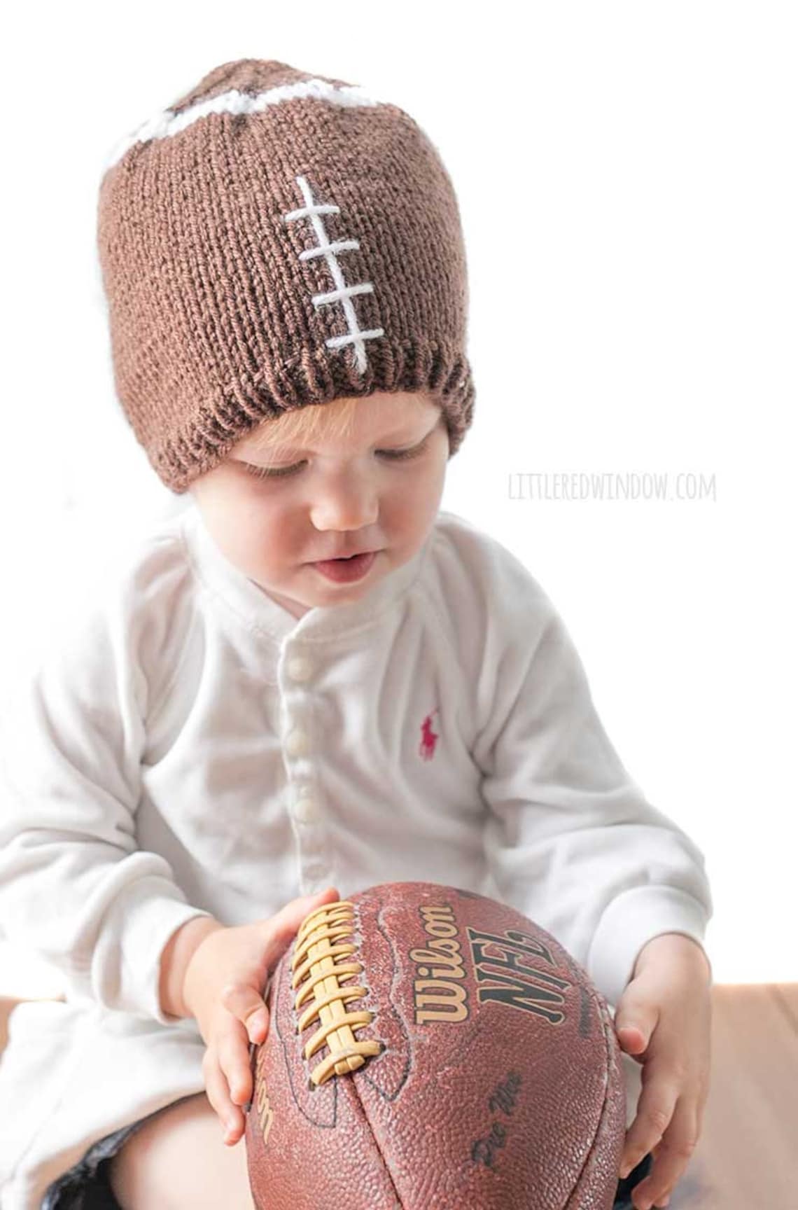 Football Hat KNITTING PATTERN / Knit Football Hat / Baby Football Gift ...