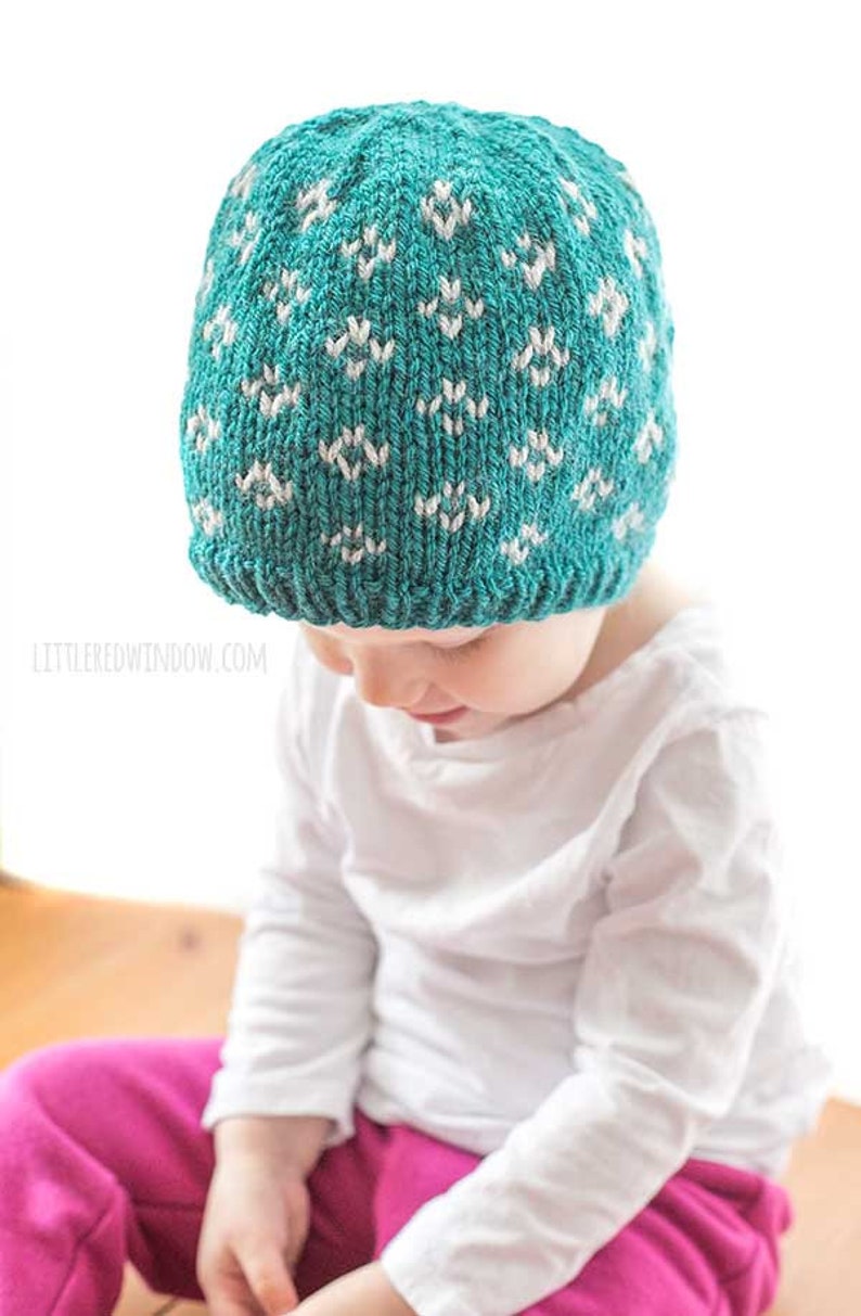 Little Flowers Hat KNITTING PATTERN / Fair Isle Flower - Etsy