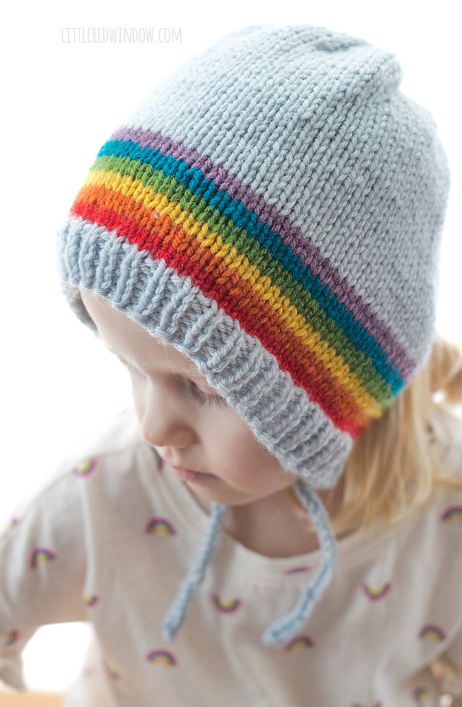 Rainbow Bonnet KNITTING PATTERN / Rainbow Baby Bonnet Knitting Pattern ...