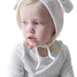 Lamb Bonnet KNITTING PATTERN // Easy Bonnet Knitting Pattern // Lamb ...