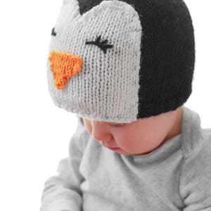 Penguin Hat KNITTING PATTERN / Penguin Pattern / Penguin Baby Hat ...