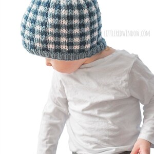 Gingham Hat KNITTING PATTERN / Gingham Pattern / Gingham Baby Hat ...